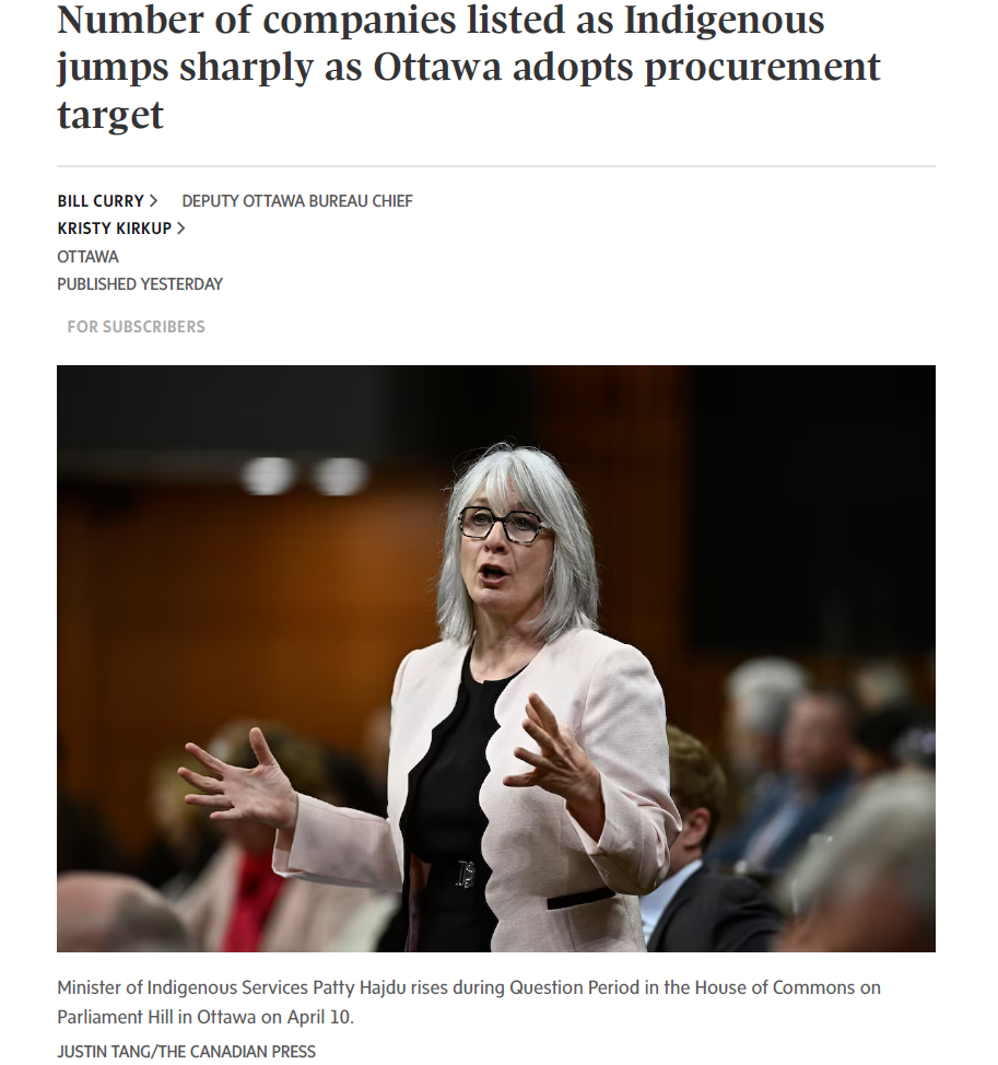Number of companies listed as Indigenous jumps sharply as Ottawa adopts ...